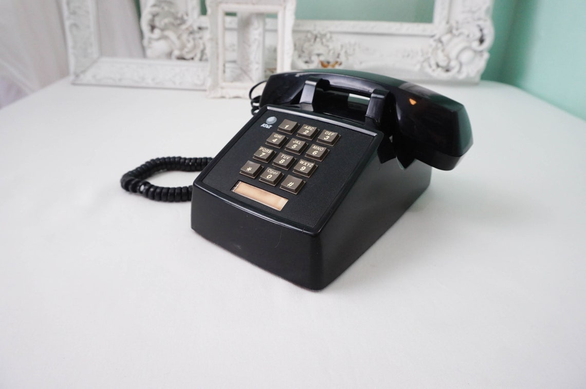 Working Black Push Button Telephone / Modern Retro 1980s - Etsy