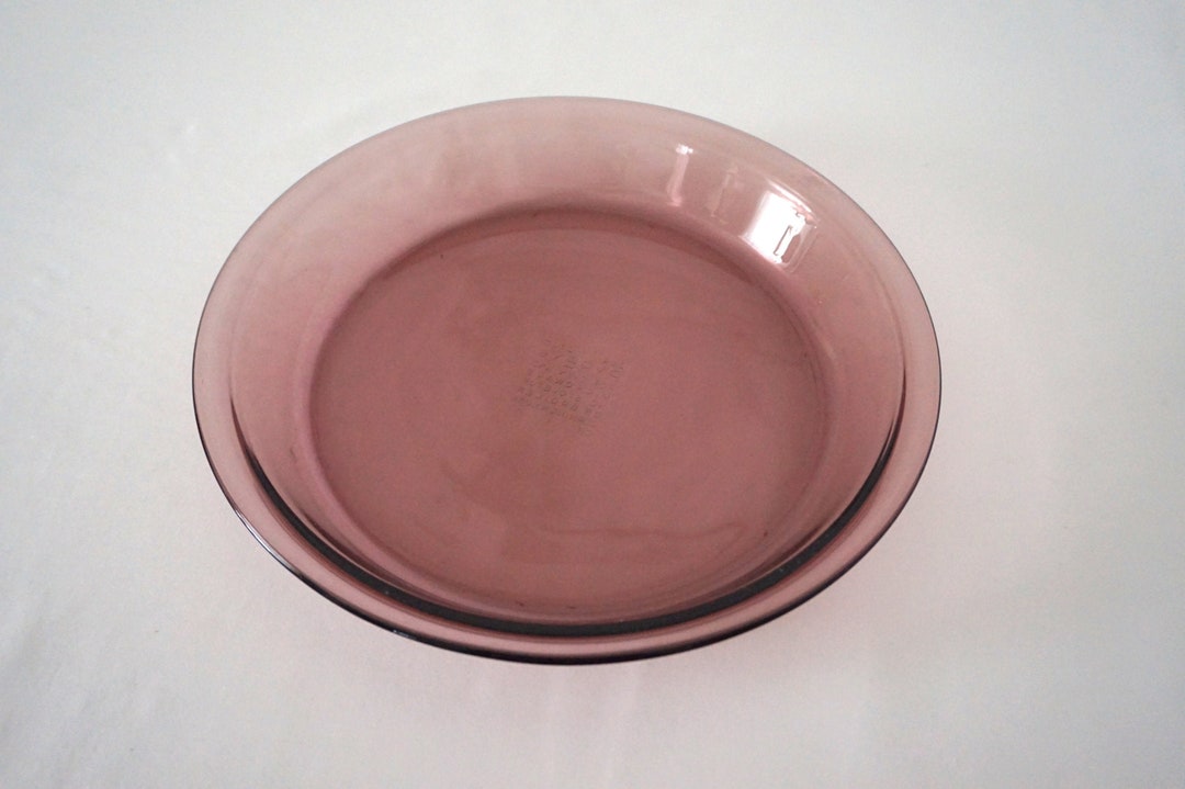 Pyrex Originals Cranberry Glass Purple Pie Plate / 70s Kitchen Bakeware ...