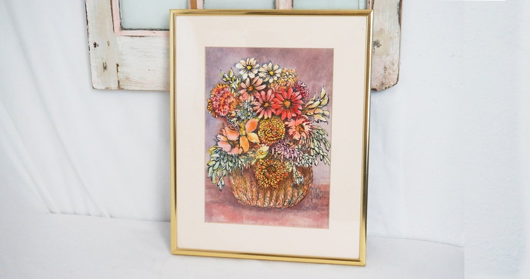 Ray Jowers Original Watercolor Floral Painting / Vintage Fine Art - Etsy