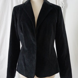 Black Velvet Jacket With Ribbon at Back / Vintage Gap Women Coat Sz M ...