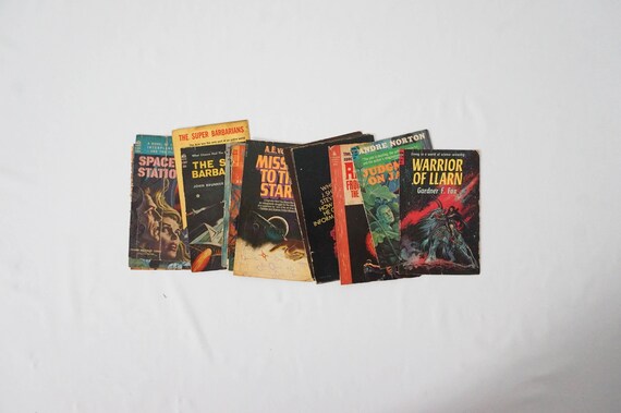 Lot of Sci Fi Book Covers for Collage or DIY Art Project / | Etsy
