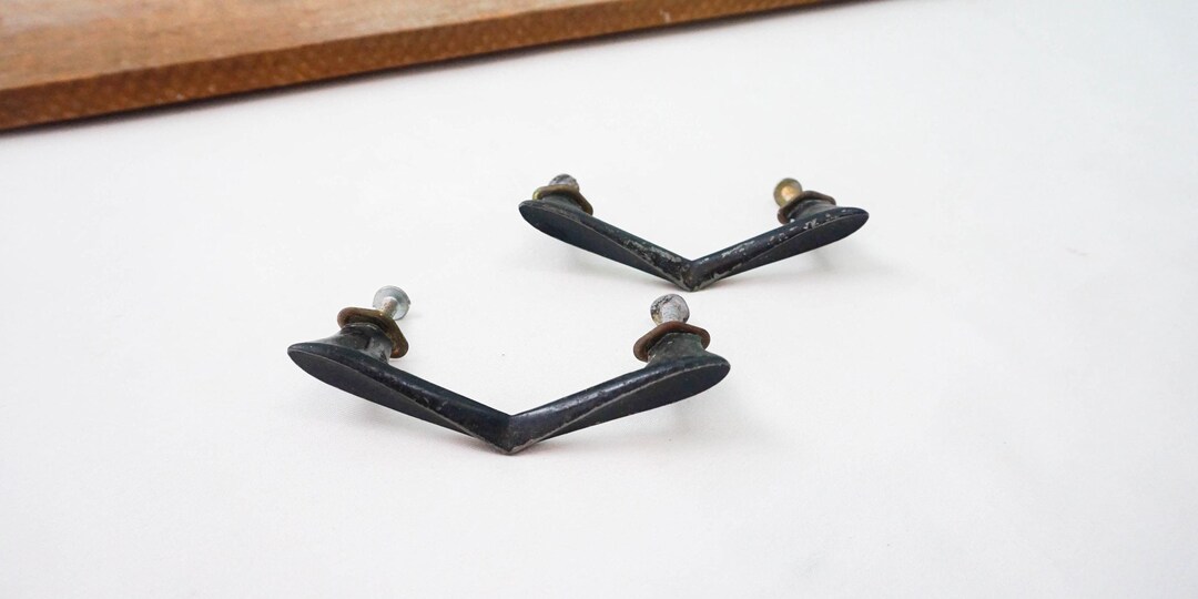 Set of TWO (2) Chevron Shaped Handles for Drawer or Cabinet Door ...