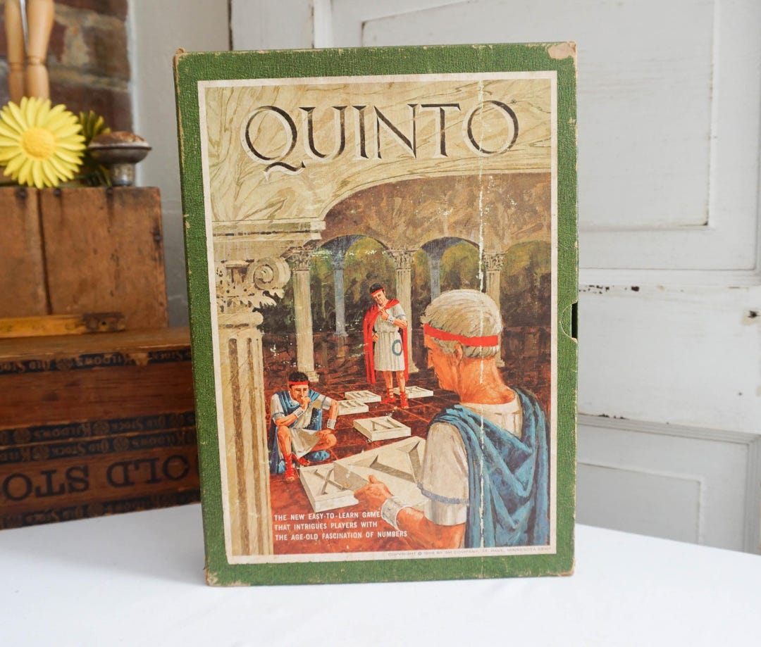 Quinto 1968 3M Bookshelf Board Game / Vintage Family Night / 1960s Man ...