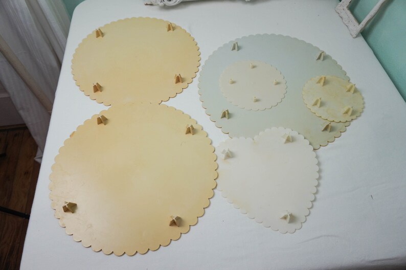 Set of Wilton Cake Tier Display Plates / Vintage Wedding Decor / Shabby ...