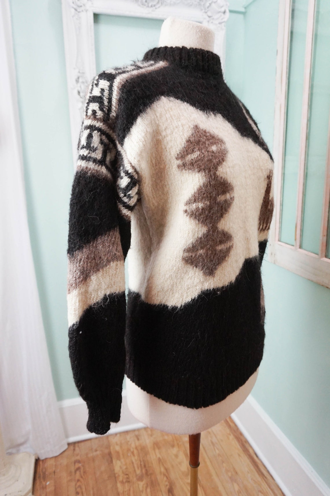 Stylish Alpaca Wool Sweater / Pullover Women Sz L - Etsy