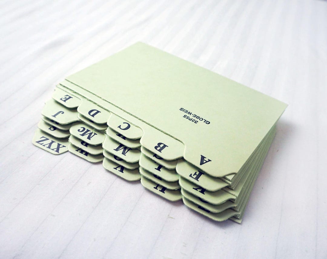 Various File Dividers / Choose ONE / Vintage Office Organization ...