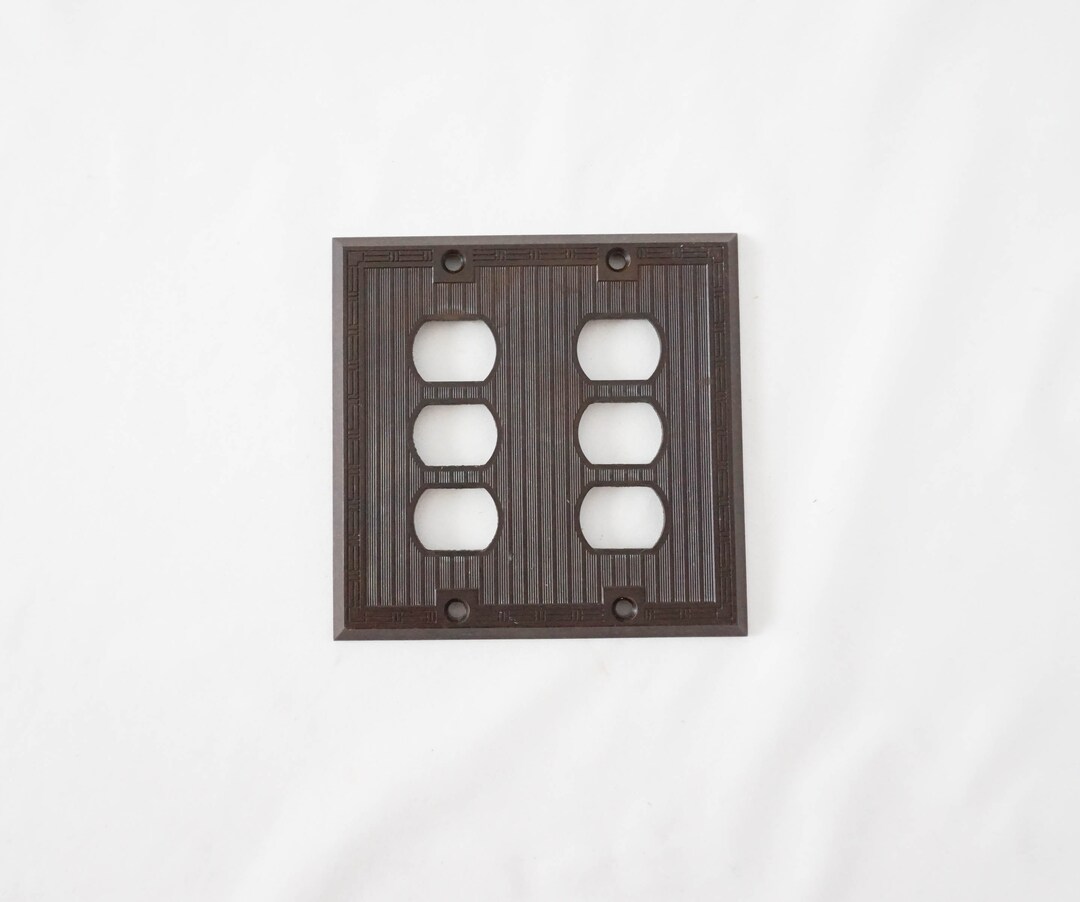 Brown Phenolic Switch Plate Cover / Antique Vintage Remodeling / Light ...