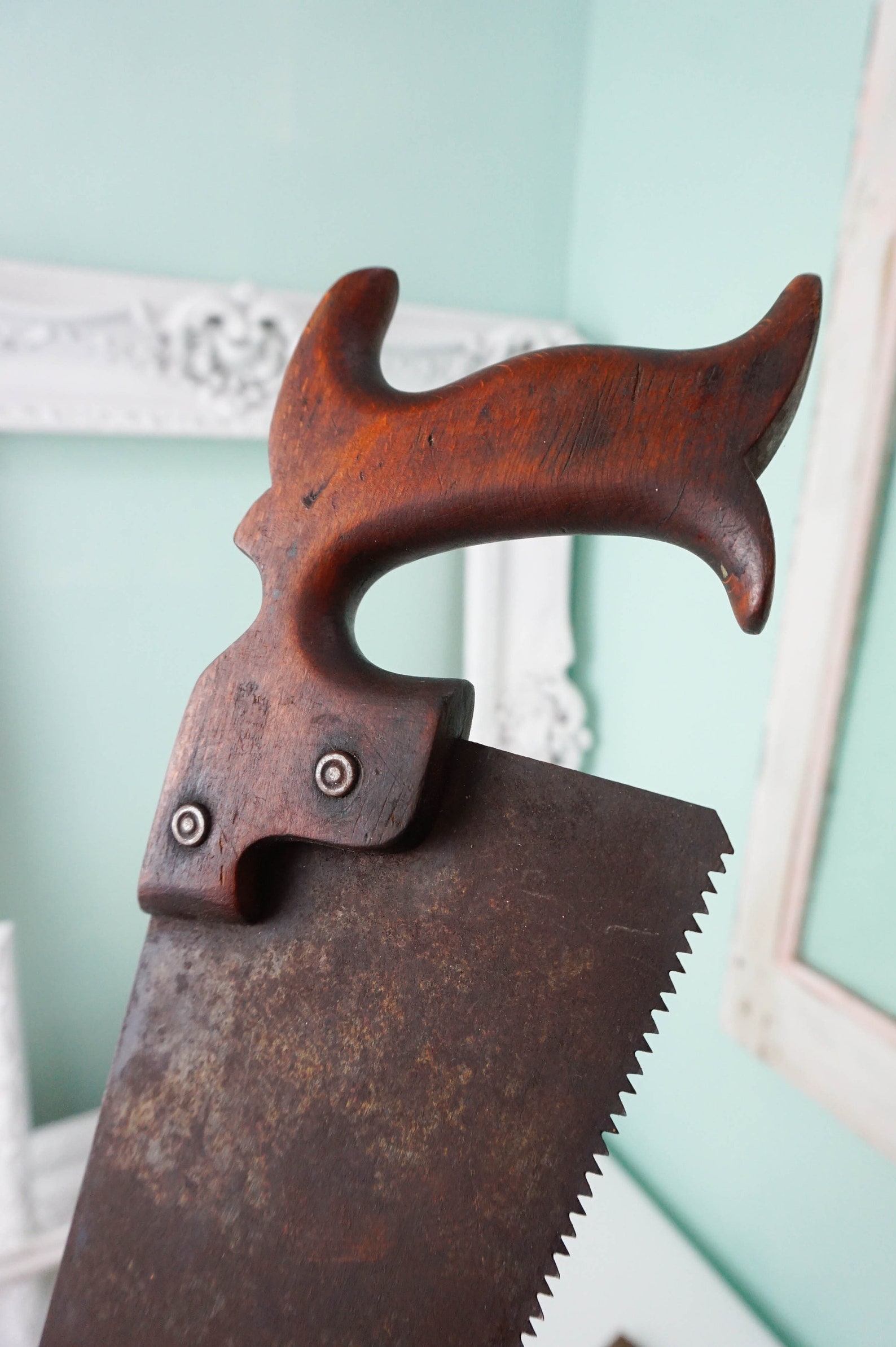 Unusual Open Handled Straight Back 18 Hand Saw / Vintage - Etsy