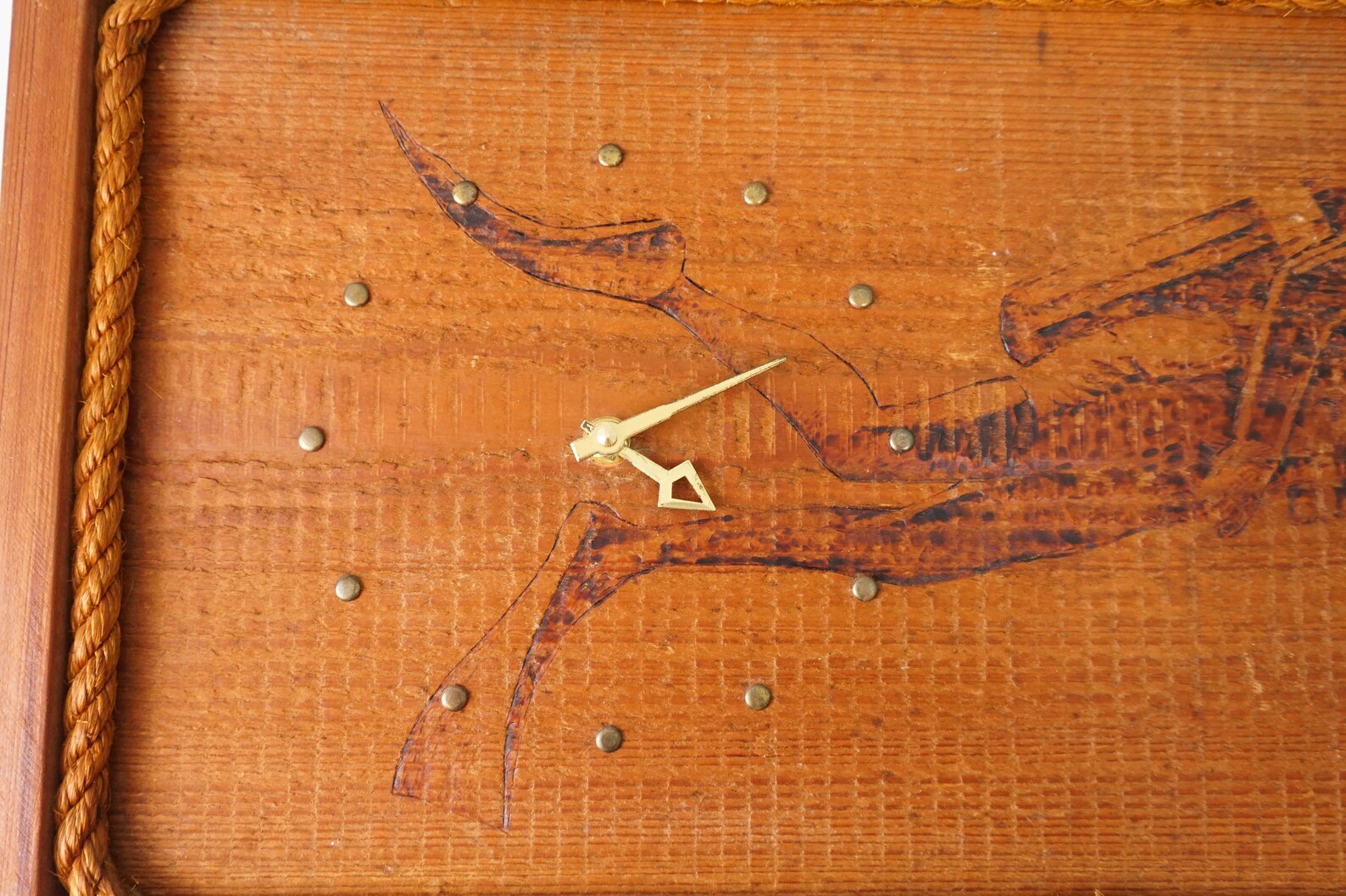 Nautical Scuba Diver Hand Made Wall Clock / Rustic Beach House Wooden ...