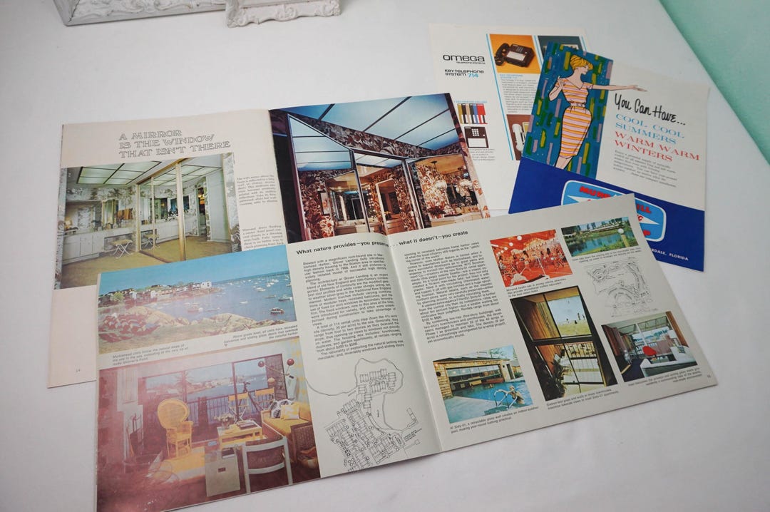 Assortment of Promotional Brochures From the 70s / Vintage Retro Home ...