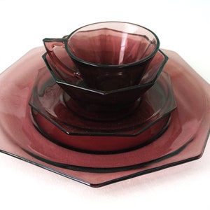 Choose a Piece Moroccan Amethyst Glass Dinnerware / Vintage Purple ...