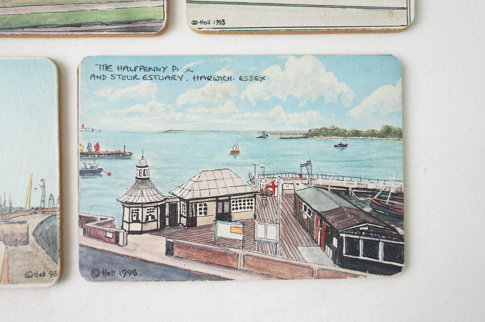 Set of Six Lighthouse Coasters / Vintage Nautical Art / | Etsy