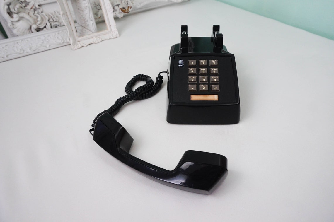 Working Black Push Button Telephone / Modern Retro 1980s - Etsy