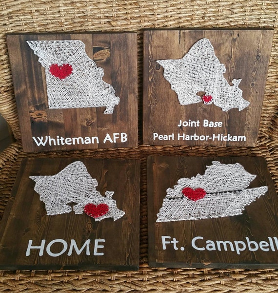 Custom Order Duty Station String Art Sign Preivous Command - Etsy