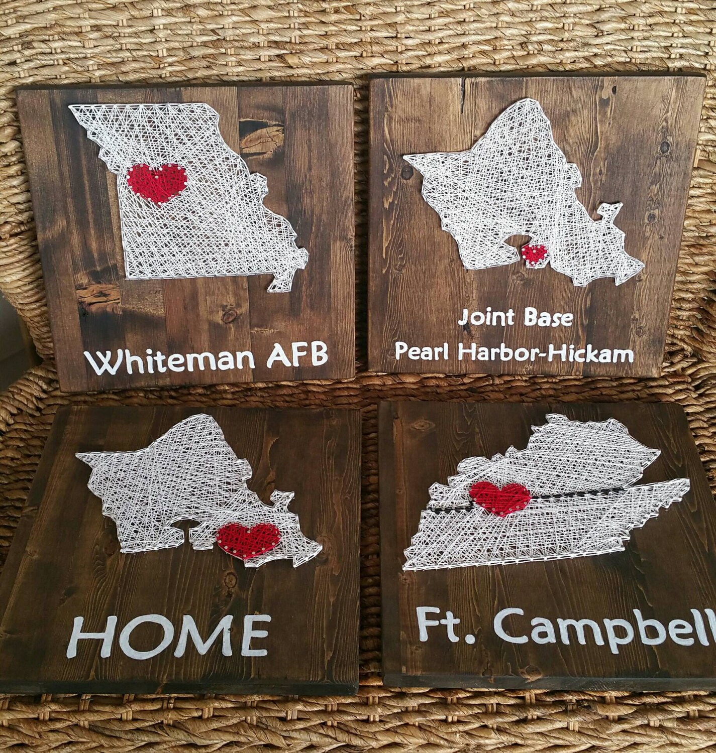 Custom Order Duty Station String Art Sign Preivous Command - Etsy