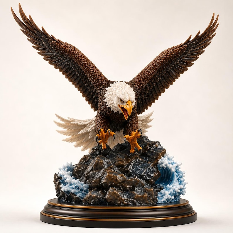 Bald Eagle 3D Model STL File Digital Download for 3D Printing Realistic ...
