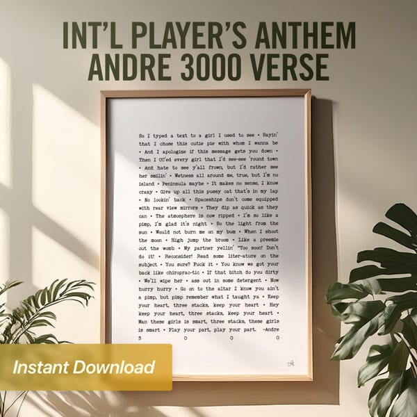 Rap Lyrics Wall Art - Etsy