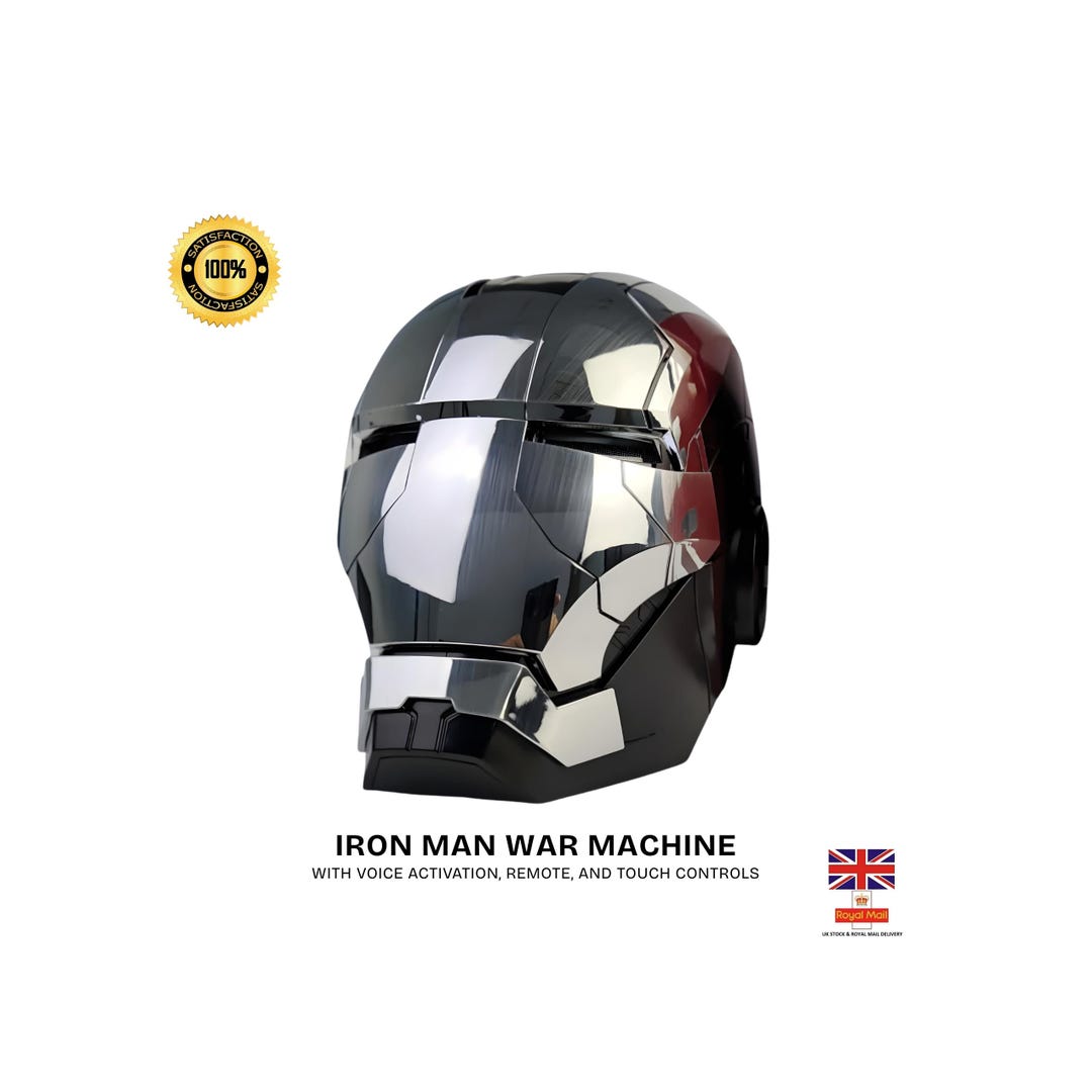 Iron Man Life Sized War Machine Helmet 2026 | Jarvis Voice Activated ...