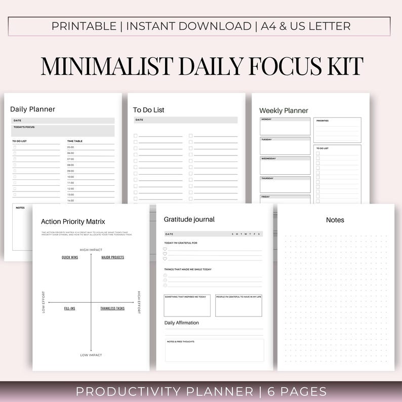 Daily Planner for Overwhelmed Women Trying to Stay Organized and ...