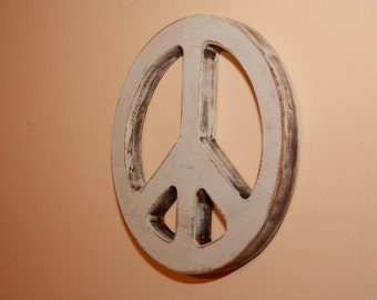 Wooden peace sign | Etsy