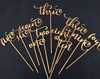 Party Table Numbers | Etsy