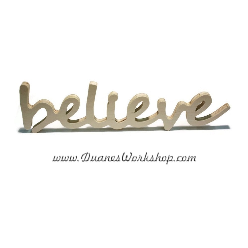 believe Sign DIY Wall hanging Wooden believe sign wooden | Etsy