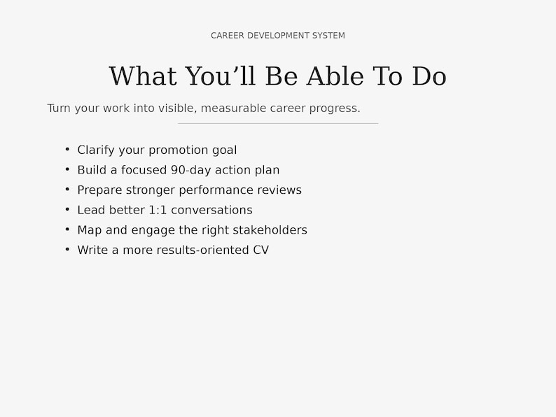 Corporate Career Growth Kit | Promotion Plan, Performance Review ...