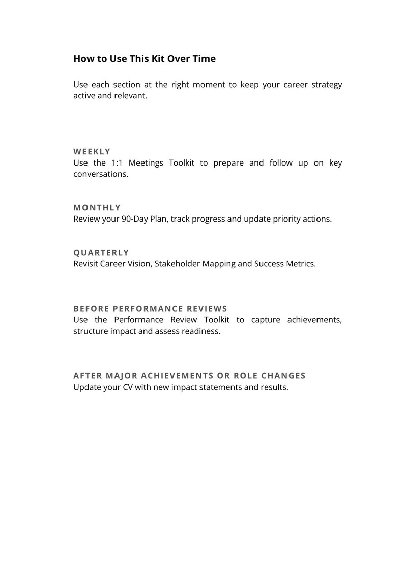 Corporate Career Growth Kit | Promotion Plan, Performance Review ...