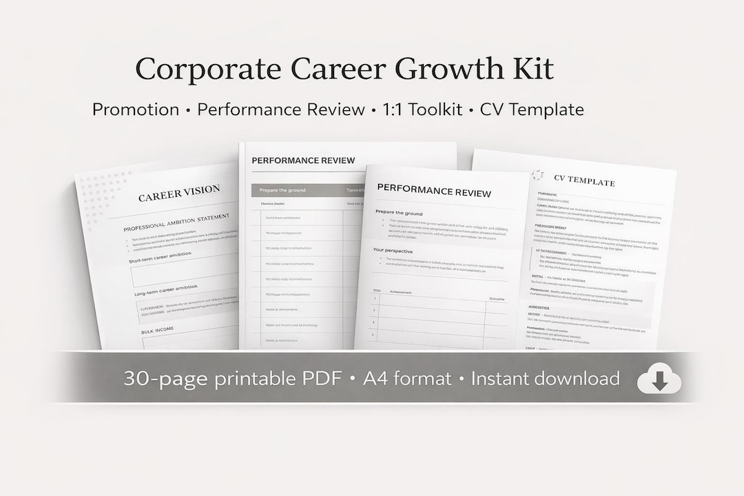 Corporate Career Growth Kit | Promotion Plan, Performance Review ...