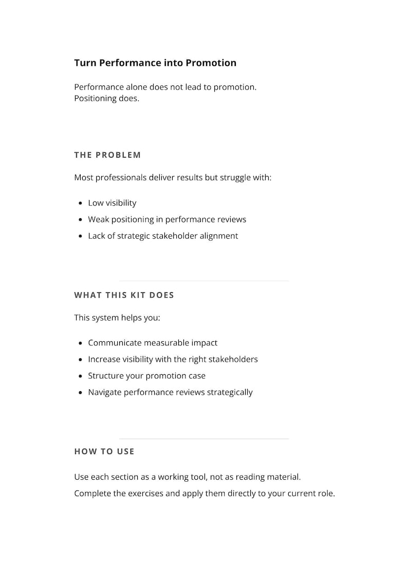 Corporate Career Growth Kit | Promotion Plan, Performance Review ...