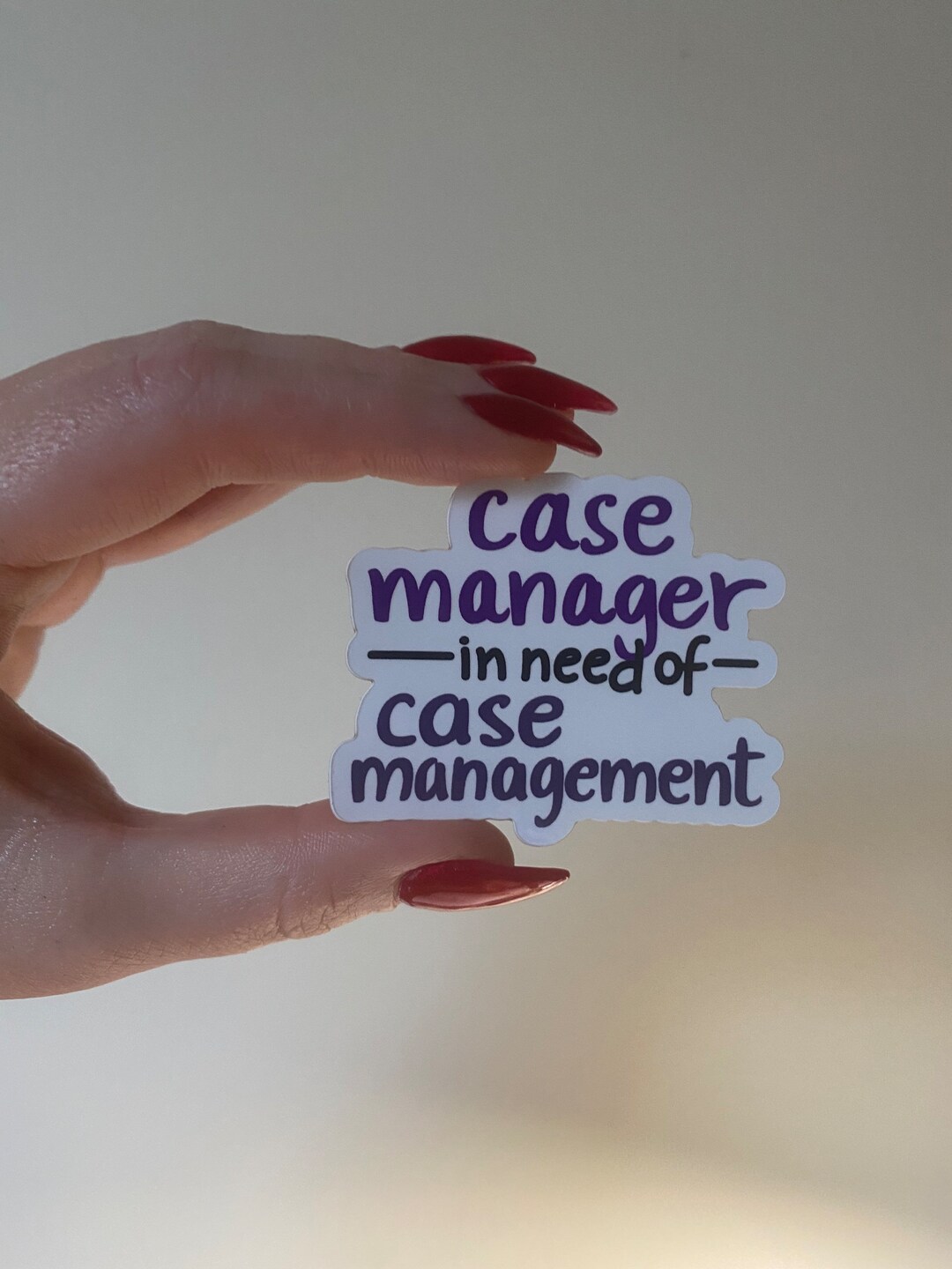 Funny Case Manager Vinyl Sticker - Etsy