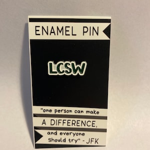 LCSW Social Work Enamel Pin | Etsy