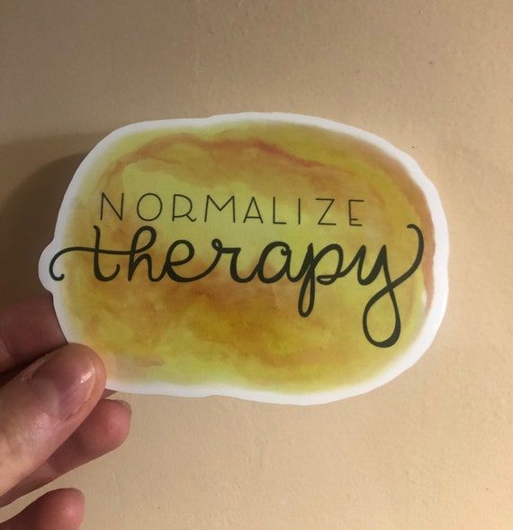 Normalize Therapy Vinyl Sticker - Etsy