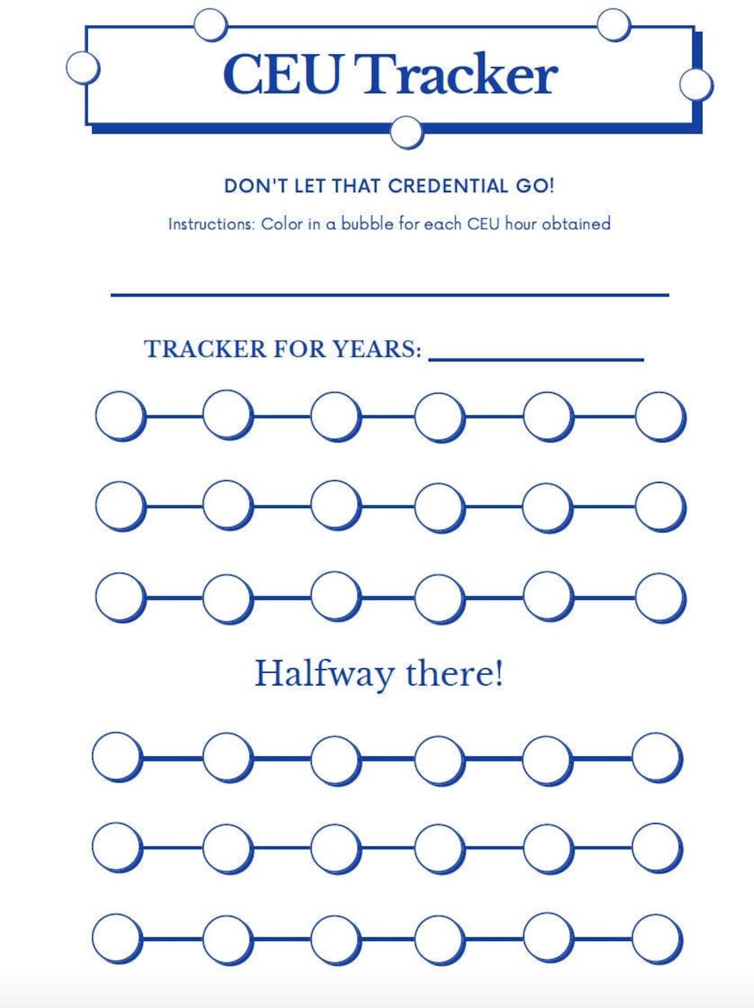 CEU Tracker Social Workers LMSW, Etc - Etsy