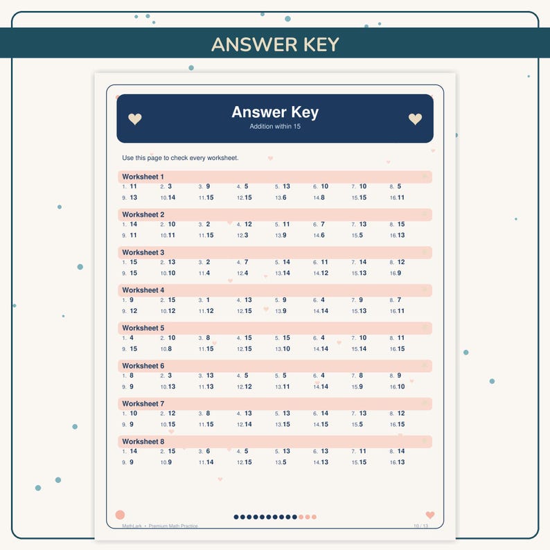 Addition Within 15 Math Practice | Grade 1 Printable PDF Pack - Etsy UK