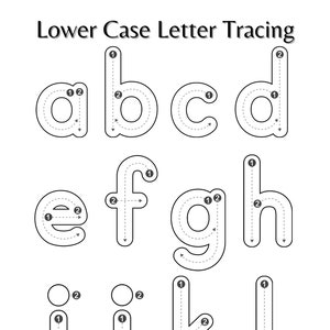 Large Lower Case Tracing - Etsy