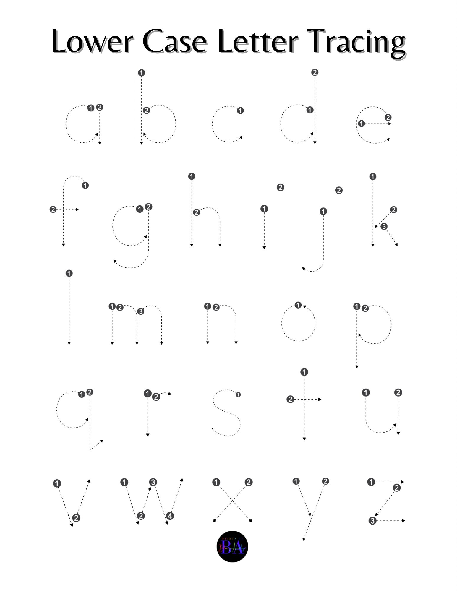 Letter Tracing - Upper & Lower Case - Etsy