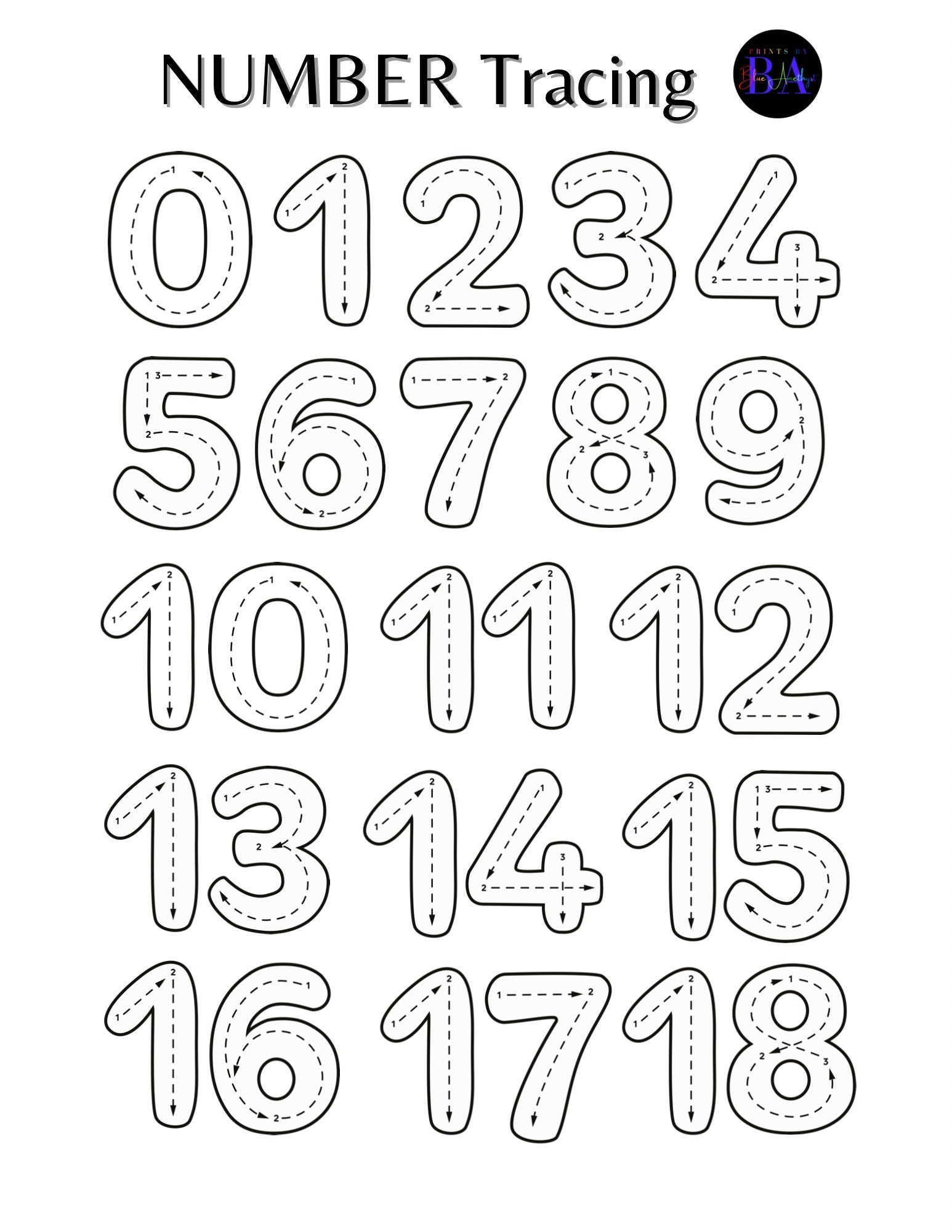 Letter & Number Tracing Combo - Etsy