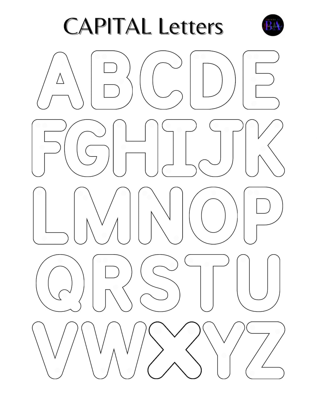 Upper Case Letters - Etsy