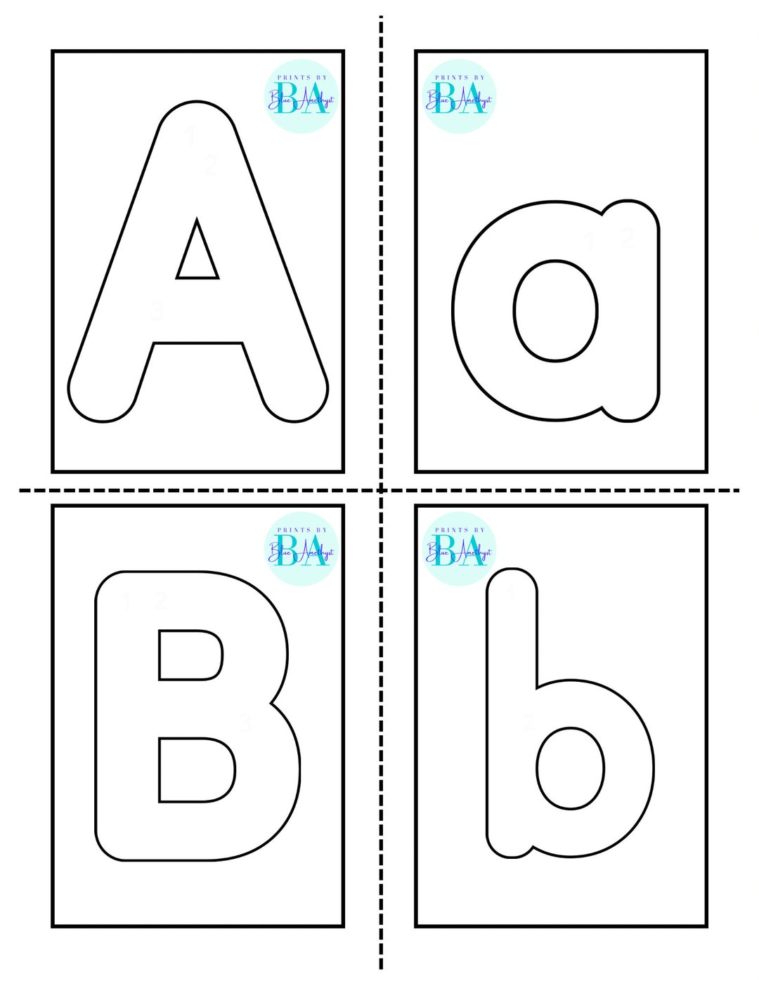 Alphabet Flashcards - Matching - Etsy