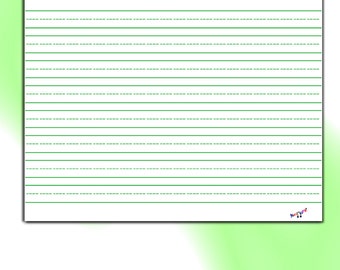 Kindergarten Writing Paper Landscape Mult Color Printable | Etsy