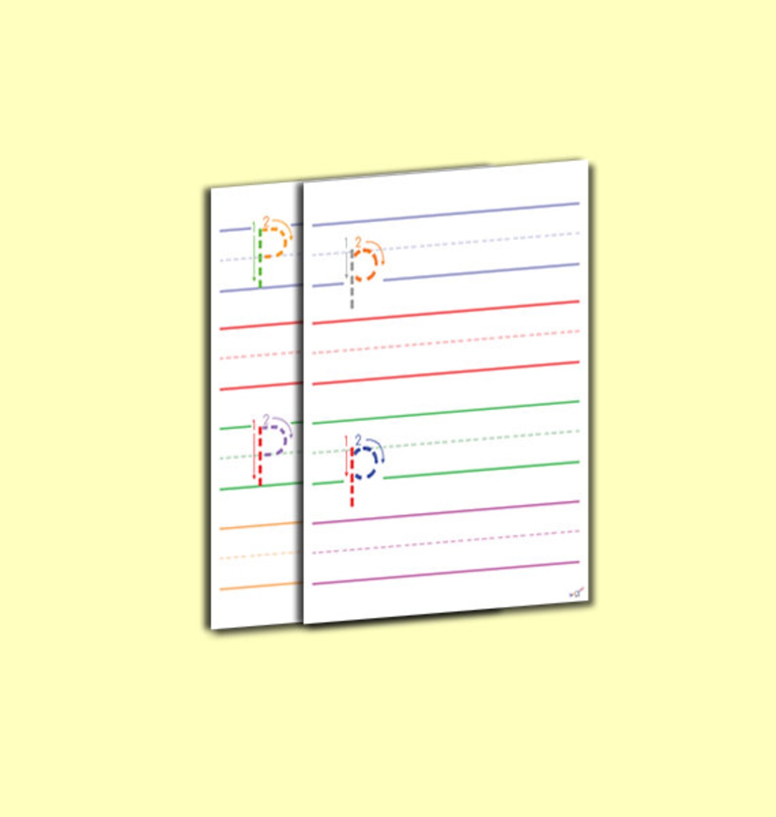Letter P Worksheet - Color Coded Traceable Letter P Practice Tracing ...