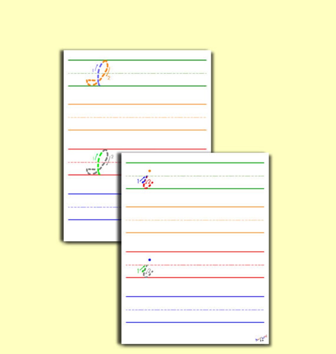Cursive I Worksheet - Capital Cursive I, Lowercase Cursive I - Etsy