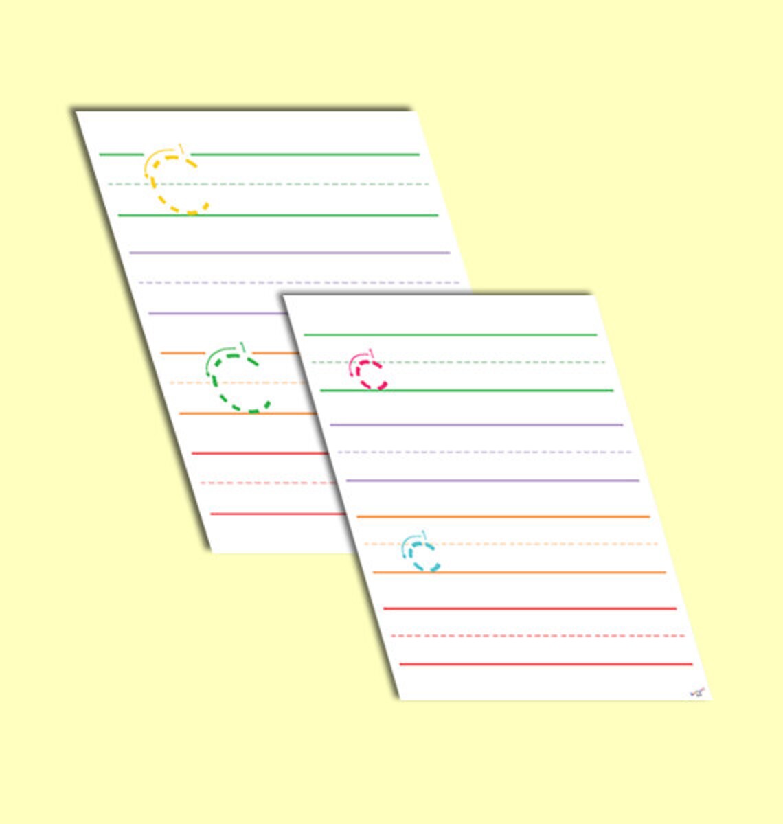 Letter C Worksheet Color Coded Traceable Letter C Practice | Etsy