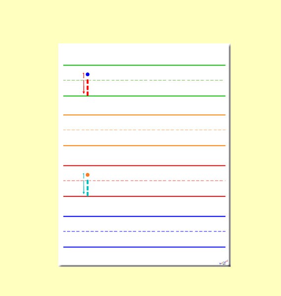 Letter I Worksheet - Color Coded Traceable Letter I Practice Tracing ...