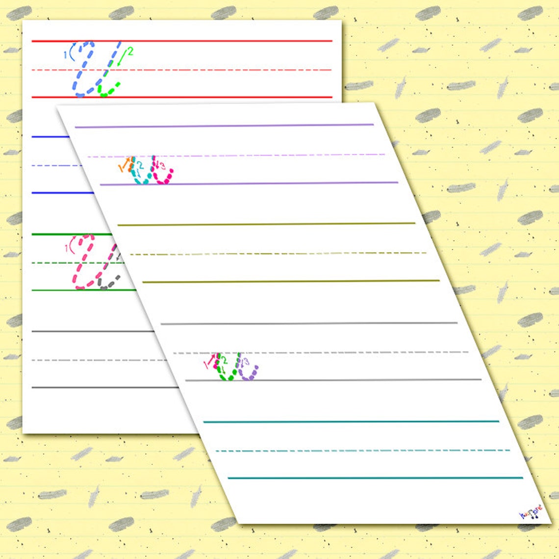 Cursive U Worksheet - Capital Cursive U, Lowercase Cursive U - Etsy