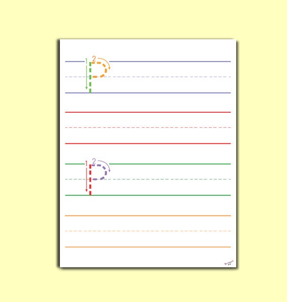 Letter P Worksheet - Color Coded Traceable Letter P Practice Tracing ...