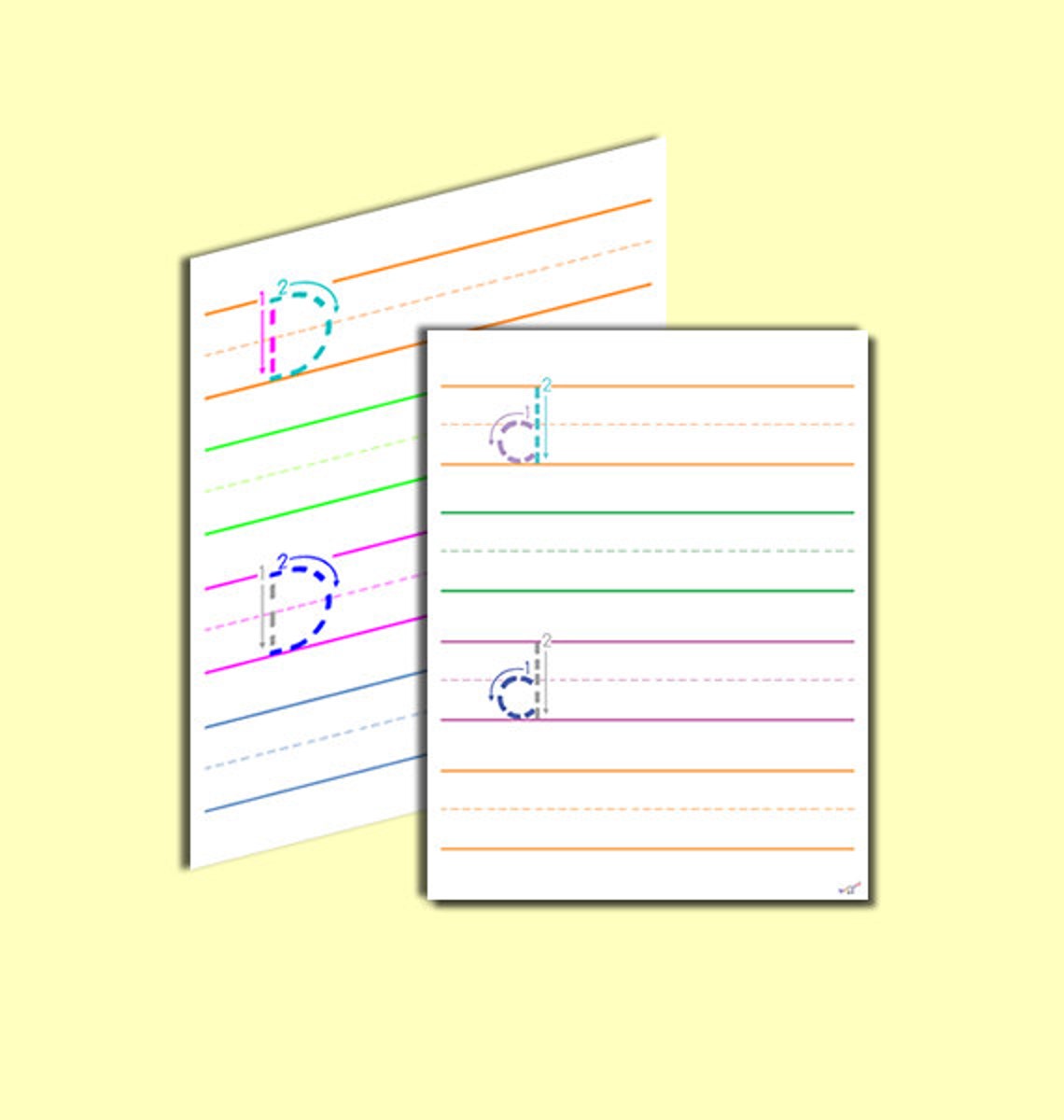 Letter D Worksheets Color Coded Traceable Letter D Practice Tracing ...
