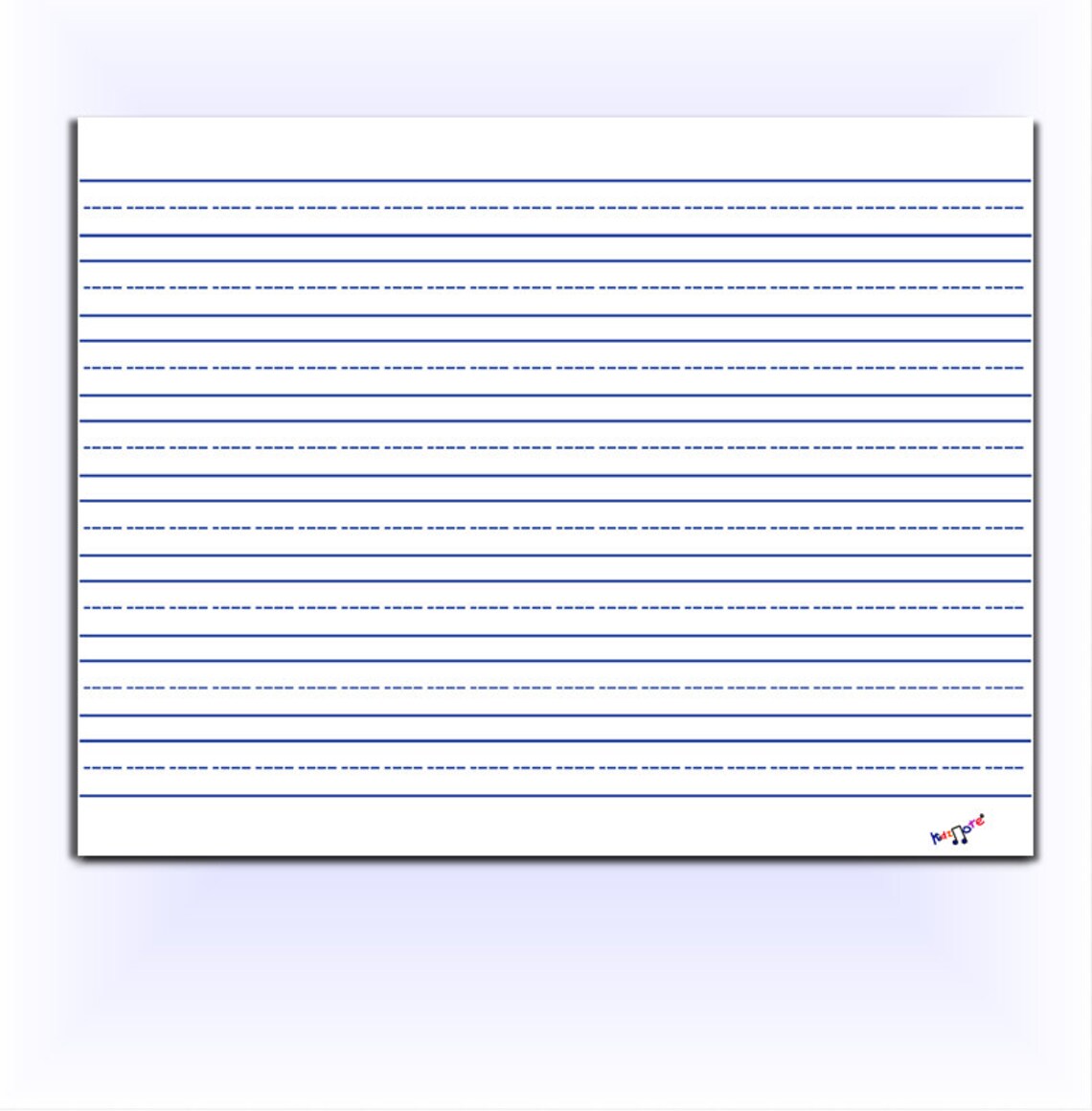 Lined Paper Kindergarten, Preschool, Elementary, Homeschool, School ...