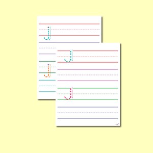 Letter J Worksheet - Color Coded Traceable Letter J Practice Tracing ...